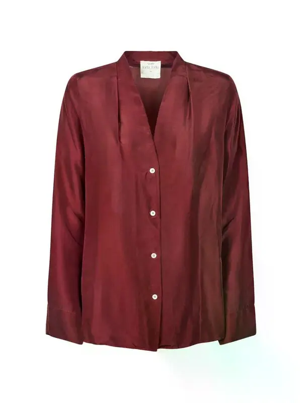 FORTE_FORTE Pleated Silk Shirt
