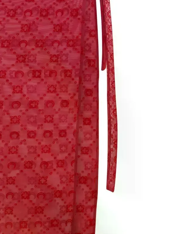MARINE SERRE Moonogram Mesh Flock Cover-ups - Red