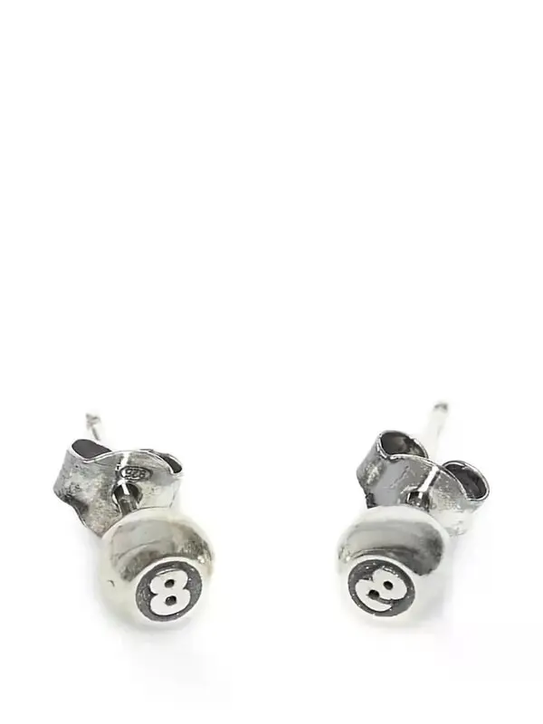 TWOJEYS 8 Ball Earrings - Silver