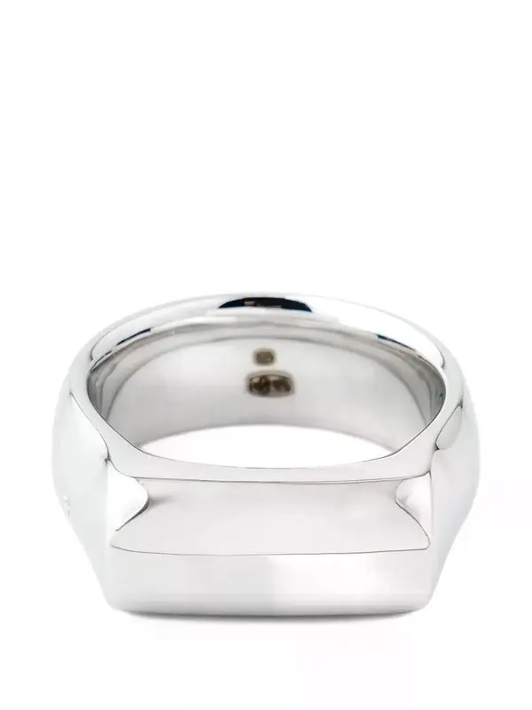 Tom Wood Polished Signet Band Ring - Silver