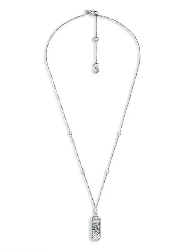 Michael Kors Logo-pendant Necklace - Silver