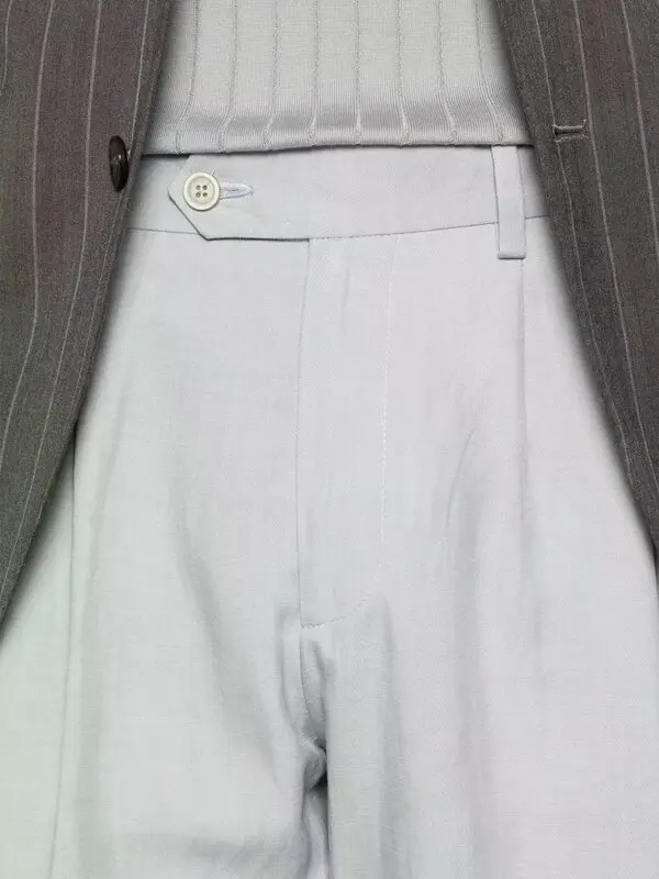 Eleventy Pleated Straight-leg Trousers - Blue