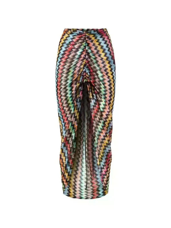 Missoni Zigzag-pattern Long Skirt - Black
