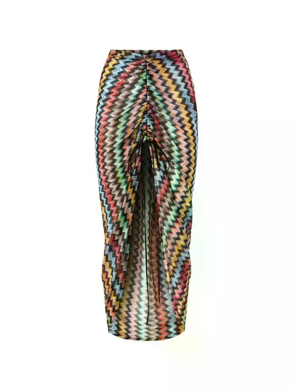Missoni Zigzag-pattern Long Skirt - Black