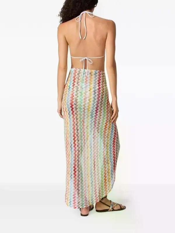 Missoni Zigzag-pattern Long Skirt - White