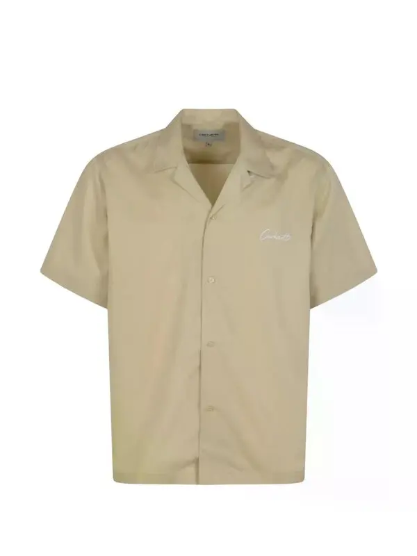 Carhartt Work In Progress Logo-embroidered Short-sleeve Shirt - Neutrals
