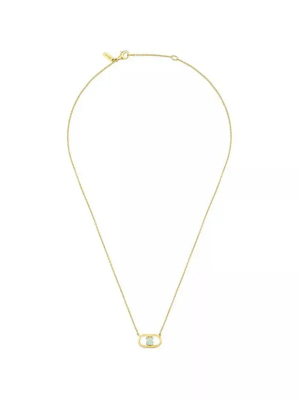 TOUS Bear Oval Pendant Necklace - Gold
