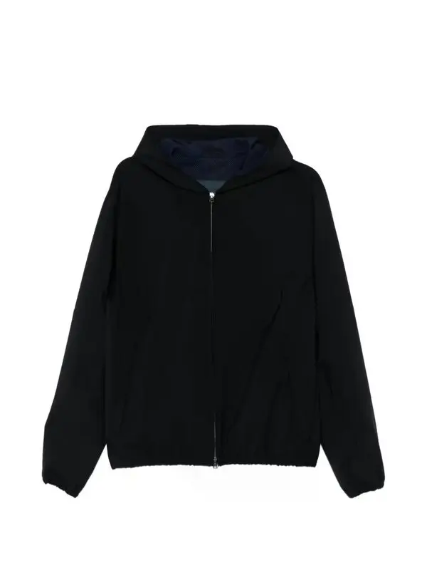 Herno Hooded Zip Jacket - Blue