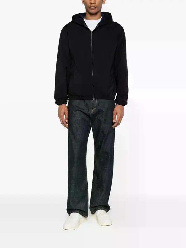 Herno Hooded Zip Jacket - Blue