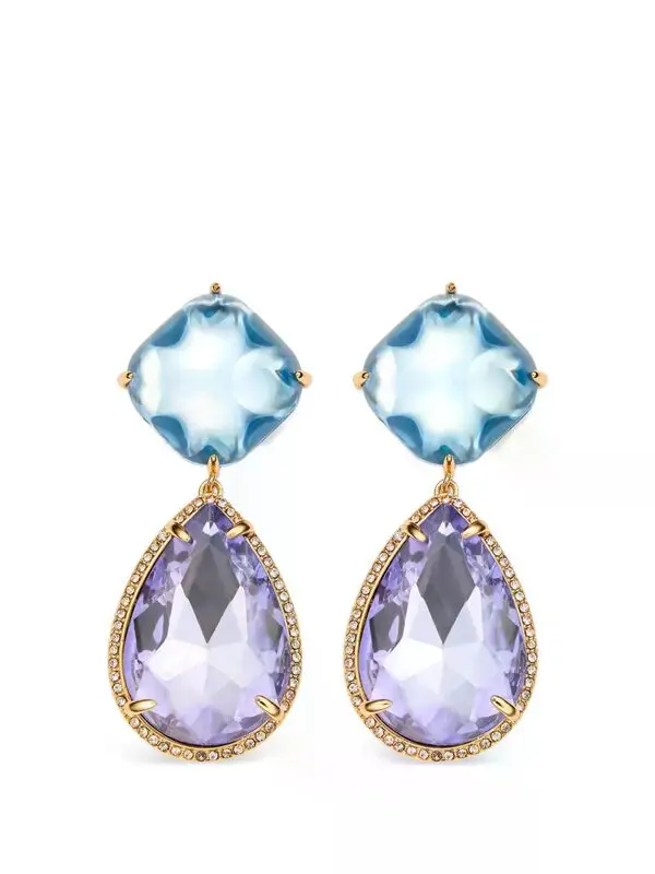 Kurt Geiger Belgravia Teardrop Embellished Earrings - Blue