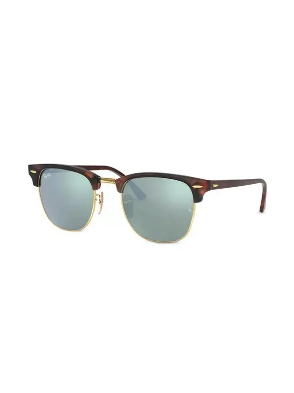 Ray-ban Clubmaster Branded Sunglasses - Silver