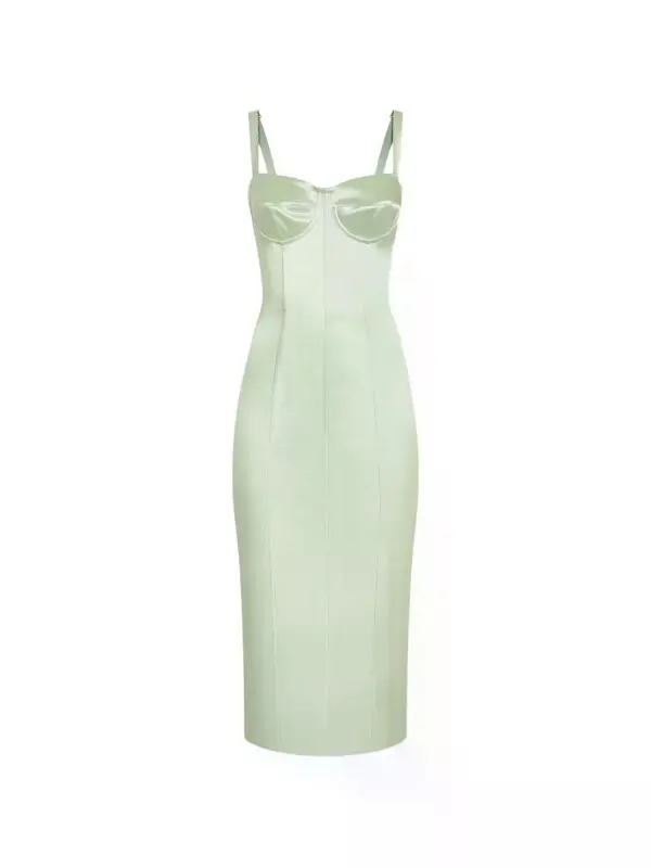 Dolce & Gabbana Bustier-style Midi Dress - Green