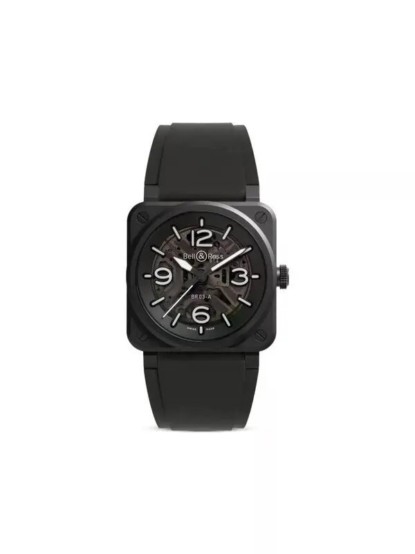 BELL & ROSS Br-03 41mm Skeleton Watch - Black