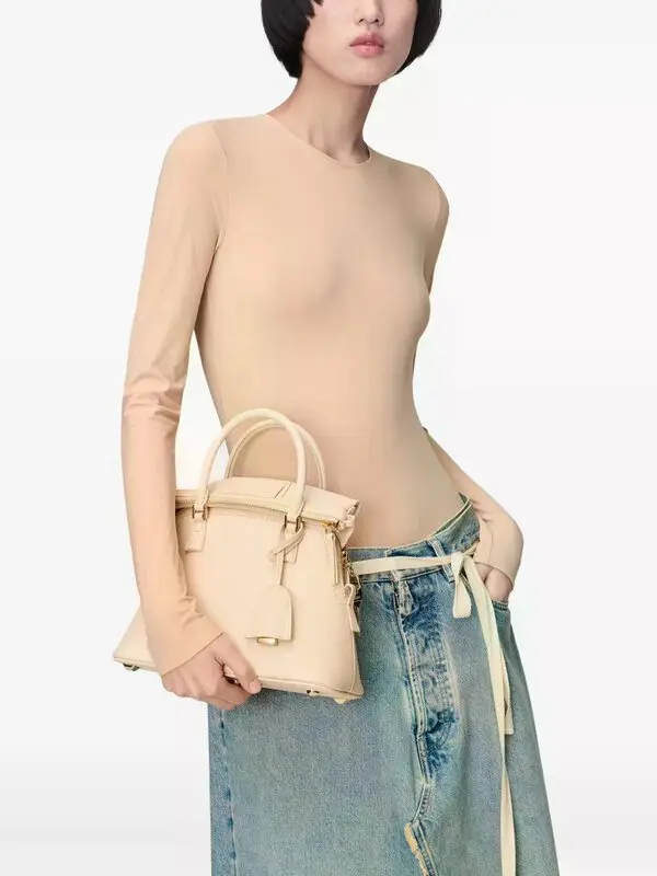 MAISON MARGIELA 5ac Mini Classique Tote - Neutrals