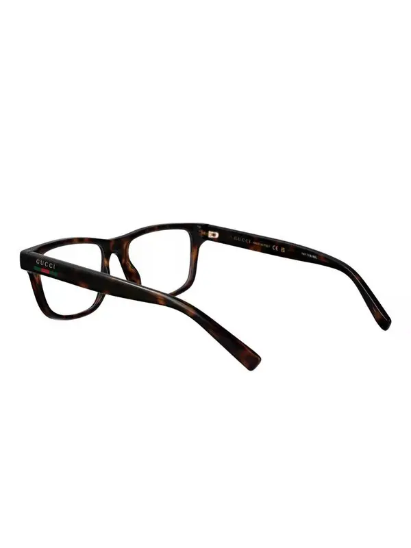 Gucci Rectangle-frame Glasses - Brown