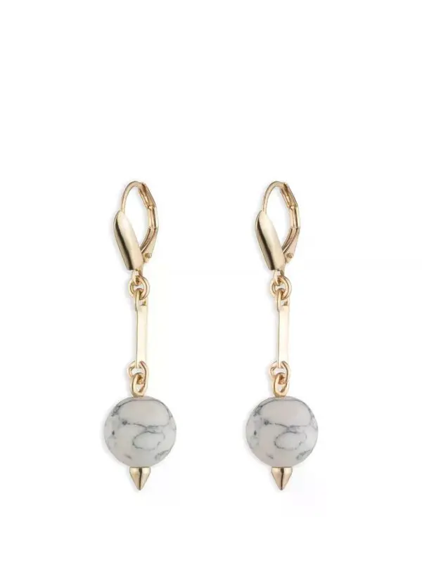 Eddie Borgo Howlite Sphere-shape Earrings - Gold