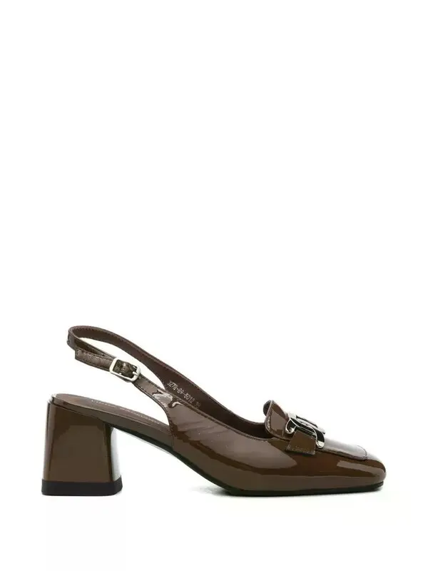 LINDA BAUMANN Patent-finish Slingback Pumps