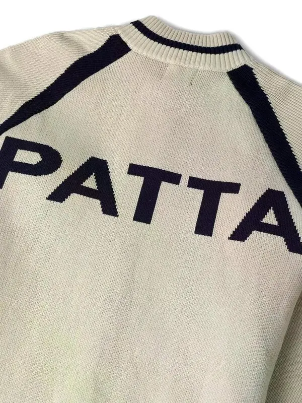 PATTA Logo-jacquard Zip-up Cardigan - Grey