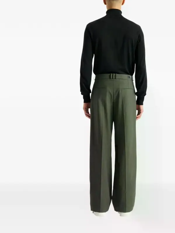 Balmain Cotton Twill Trousers - Green