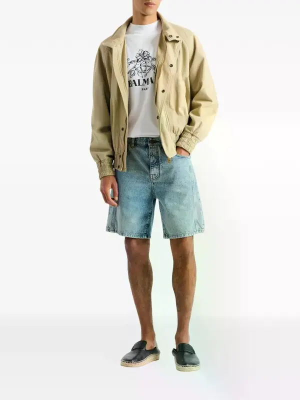 Balmain Light Denim Bermuda Shorts - Blue