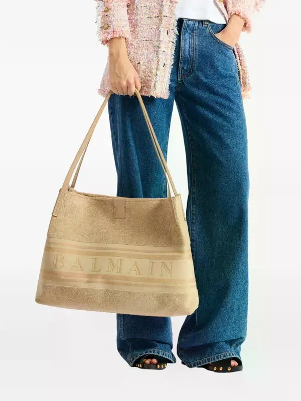 Balmain Medium Release Tote Bag - Neutrals