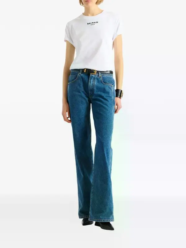 Balmain Paris Embroidered T-shirt - White