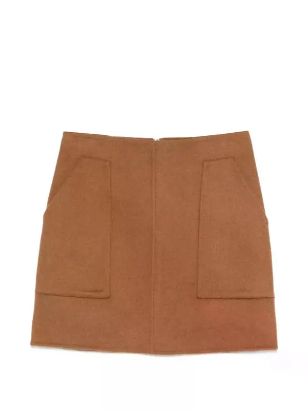 MAISON123 Camellia Patch Pockets Mini Skirt