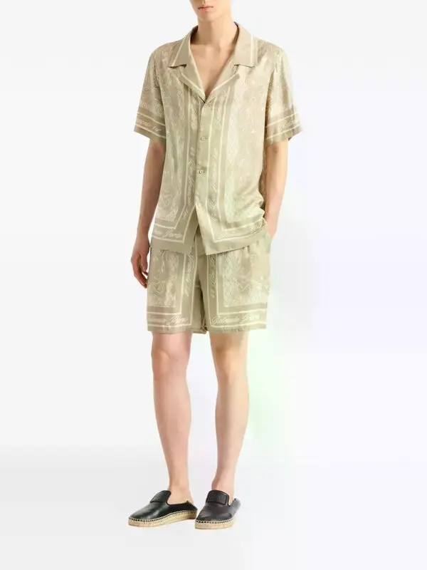 Balmain Printed Foulard Pyjama Shorts - Neutrals