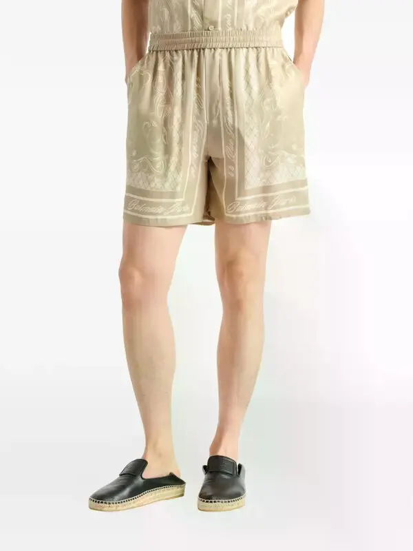 Balmain Printed Foulard Pyjama Shorts - Neutrals