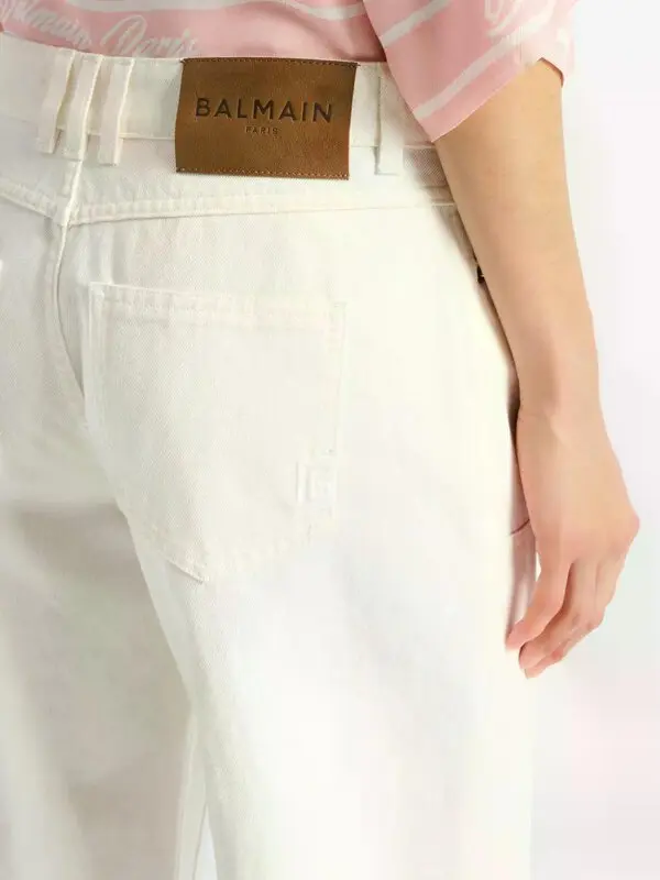 Balmain Loose-fit Denim Jeans - White
