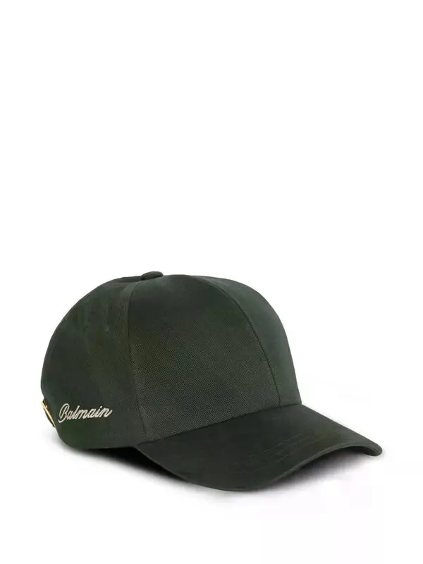 Balmain Washed Cotton Cap - Green