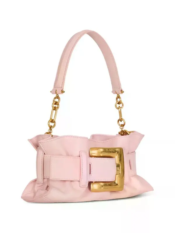Balmain Mini Anthem Bag In Smooth Leather - Pink