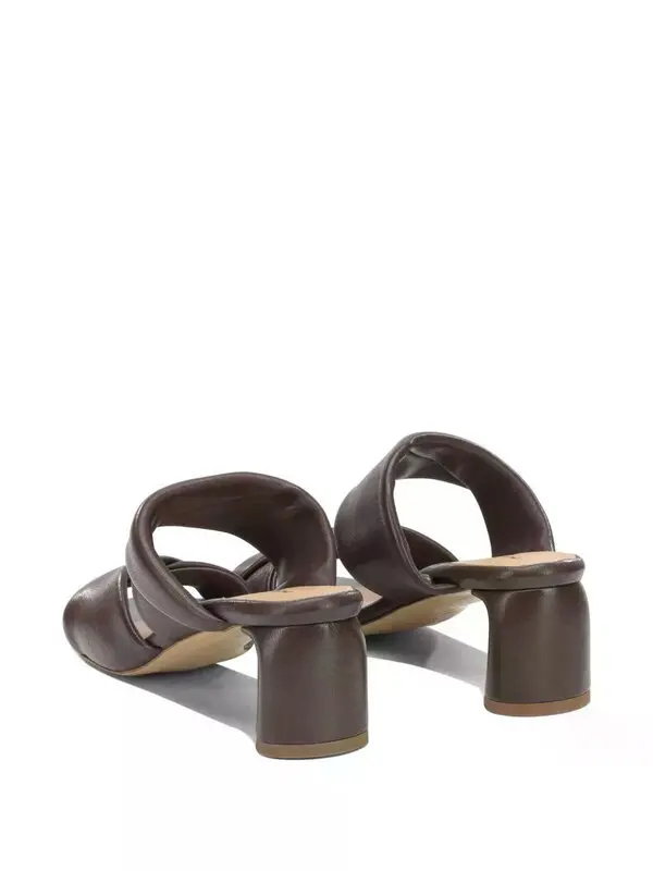 HALMANERA Dally Padded Crossover-strap Sandals - Brown