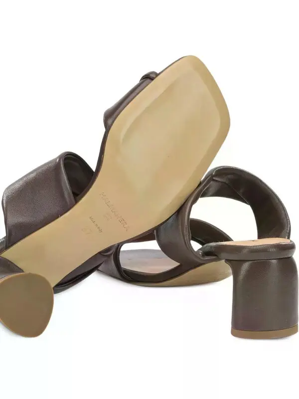 HALMANERA Dally Padded Crossover-strap Sandals - Brown