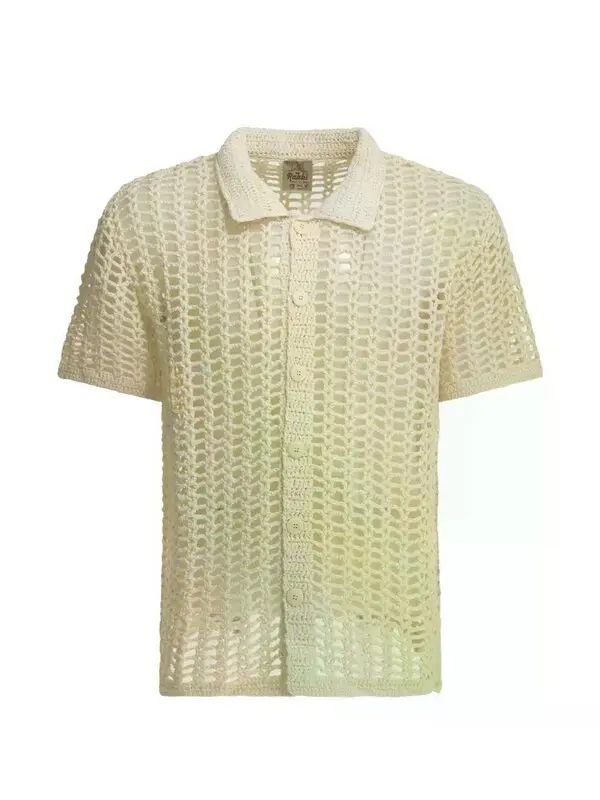 RAKKI Crochet-knit Short-sleeve Shirt