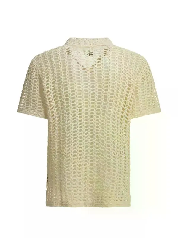 RAKKI Crochet-knit Short-sleeve Shirt