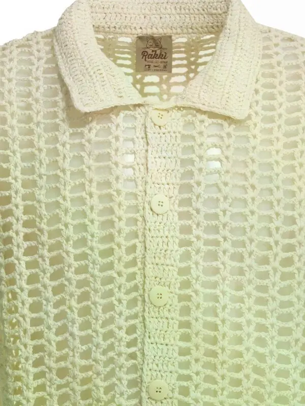 RAKKI Crochet-knit Short-sleeve Shirt