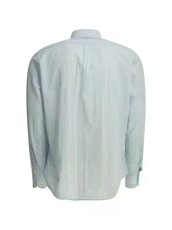 B.D.BAGGIES Bradford Seersucker Striped Shirt - Blue