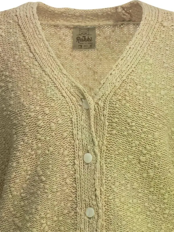 RAKKI B.b. Bobble-knit V-neck Cardigan - Neutrals