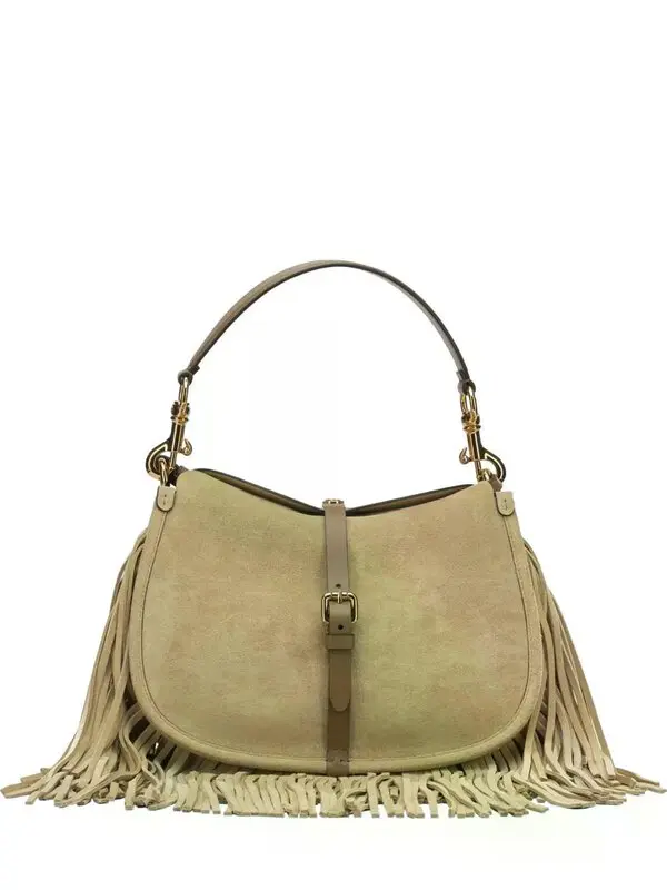 Etro Fringe-trimmed Suede Tote Bag - Neutrals