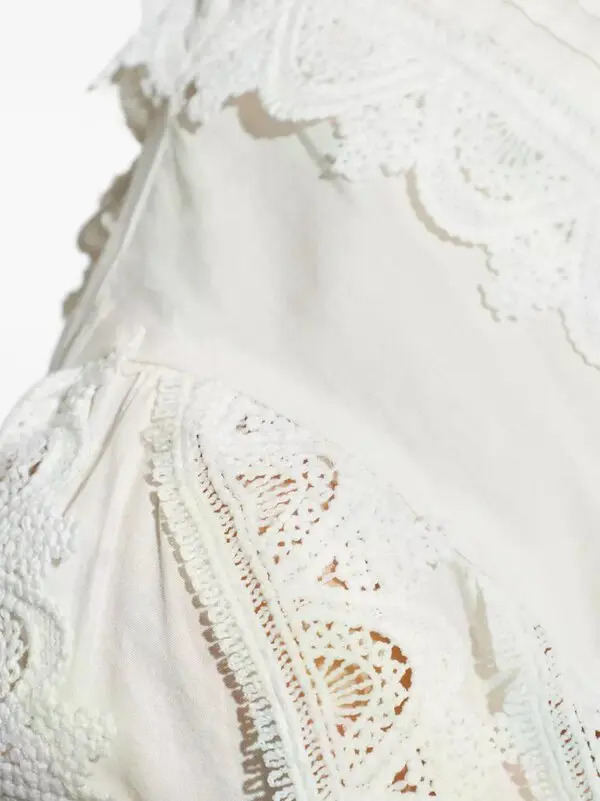 ALLSAINTS Hart Balloon-sleeve Lace Top - White