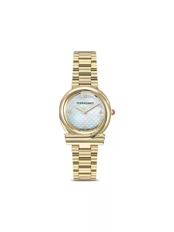 FERRAGAMO Gancini Twisted 32mm Watch - Gold