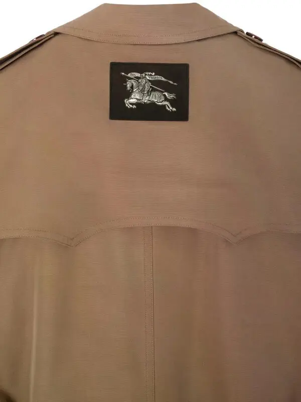 Burberry Long Silk Cotton Foxfield Trench Coat - Neutrals