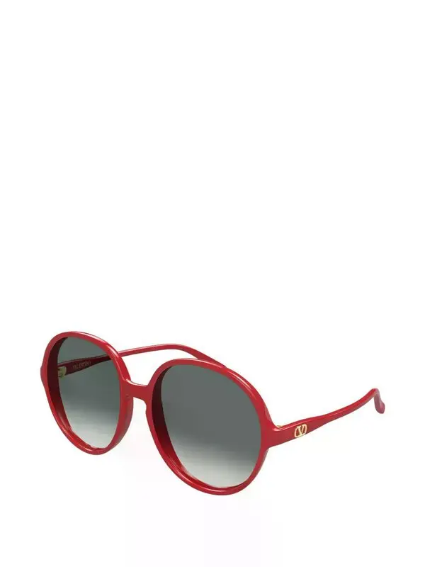 Valentino Garavani Vlogo Round-frame Sunglasses - Red