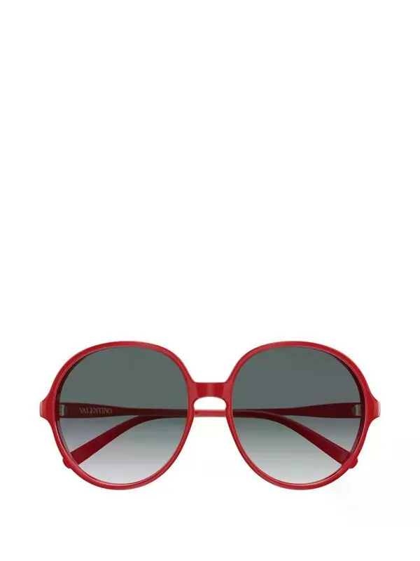 Valentino Garavani Vlogo Round-frame Sunglasses - Red