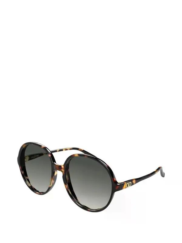 Valentino Garavani Vlogo Round-frame Sunglasses - Brown