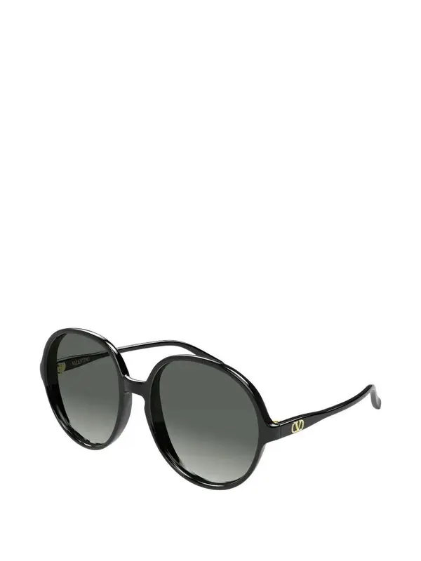 Valentino Garavani Vlogo Round-frame Sunglasses - Black