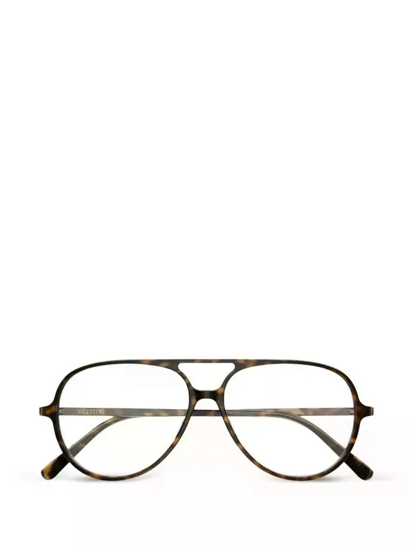 Valentino Garavani Vlogo Aviator Glasses - Brown