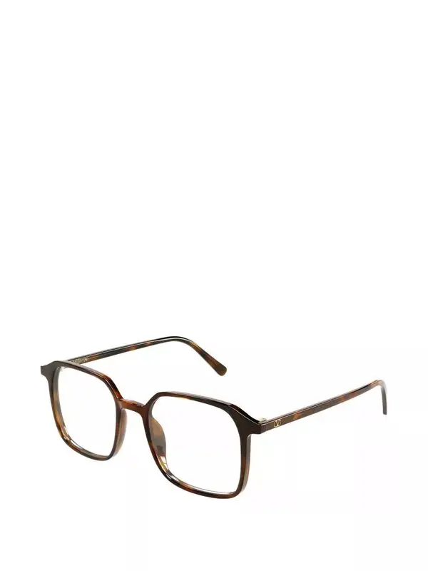 Valentino Garavani Vlogo Geometric Eyeglasses - Brown