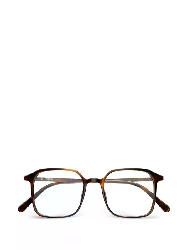 Valentino Garavani Vlogo Geometric Eyeglasses - Brown